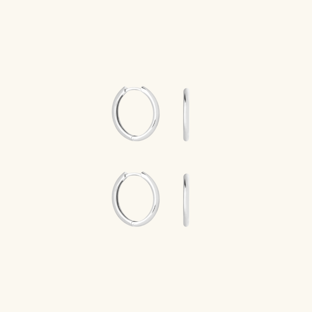 Sleeper Hoops-Silver (5 Sizes) – Athena Jewels